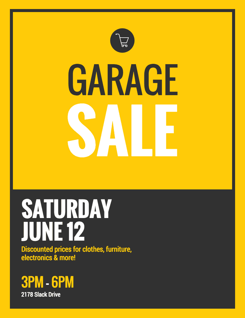 Black Yellow Flat Event Poster Idea Venngage Poster Examples