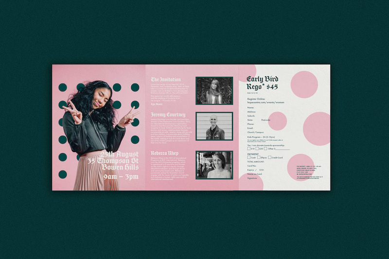 Design Tri Fold Poster Tulisan